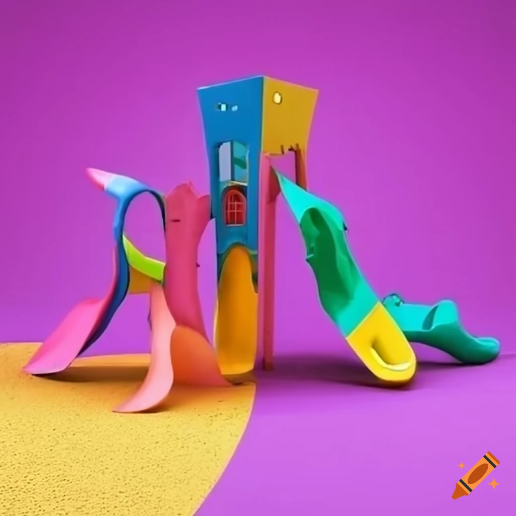 Surrealist funny playground in a public park