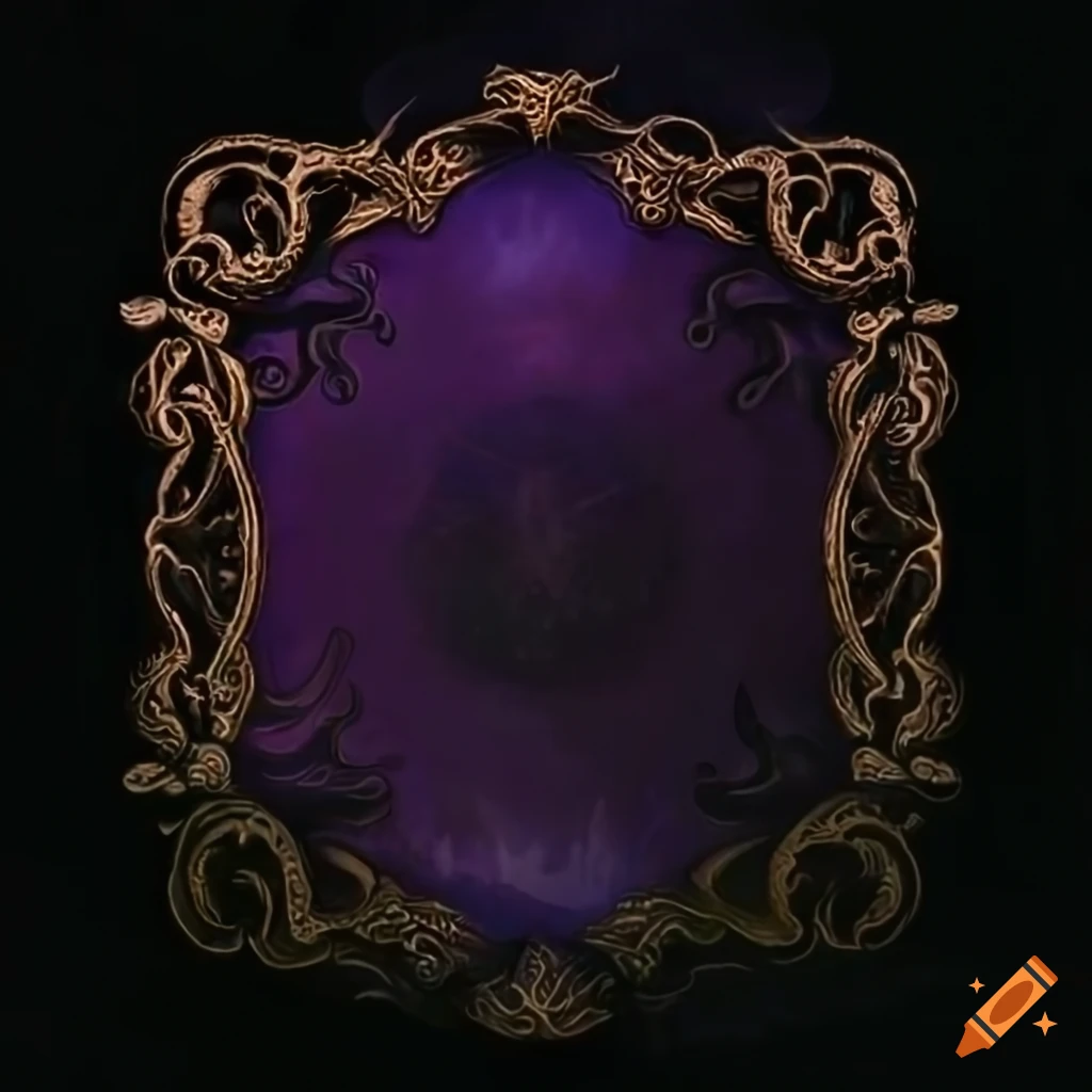 Border design with a Lovecraftian theme on Craiyon