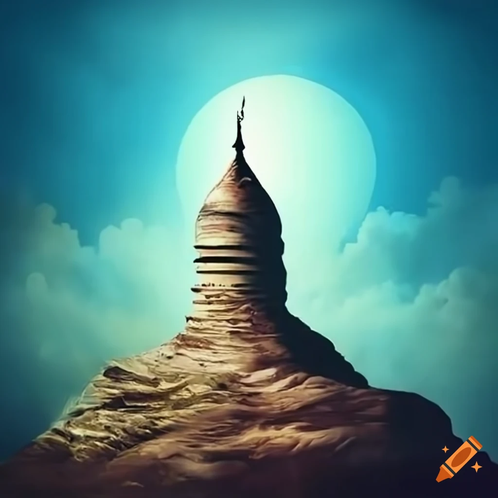Artistic depiction of Hazrat Muhammad in the mountains on Craiyon