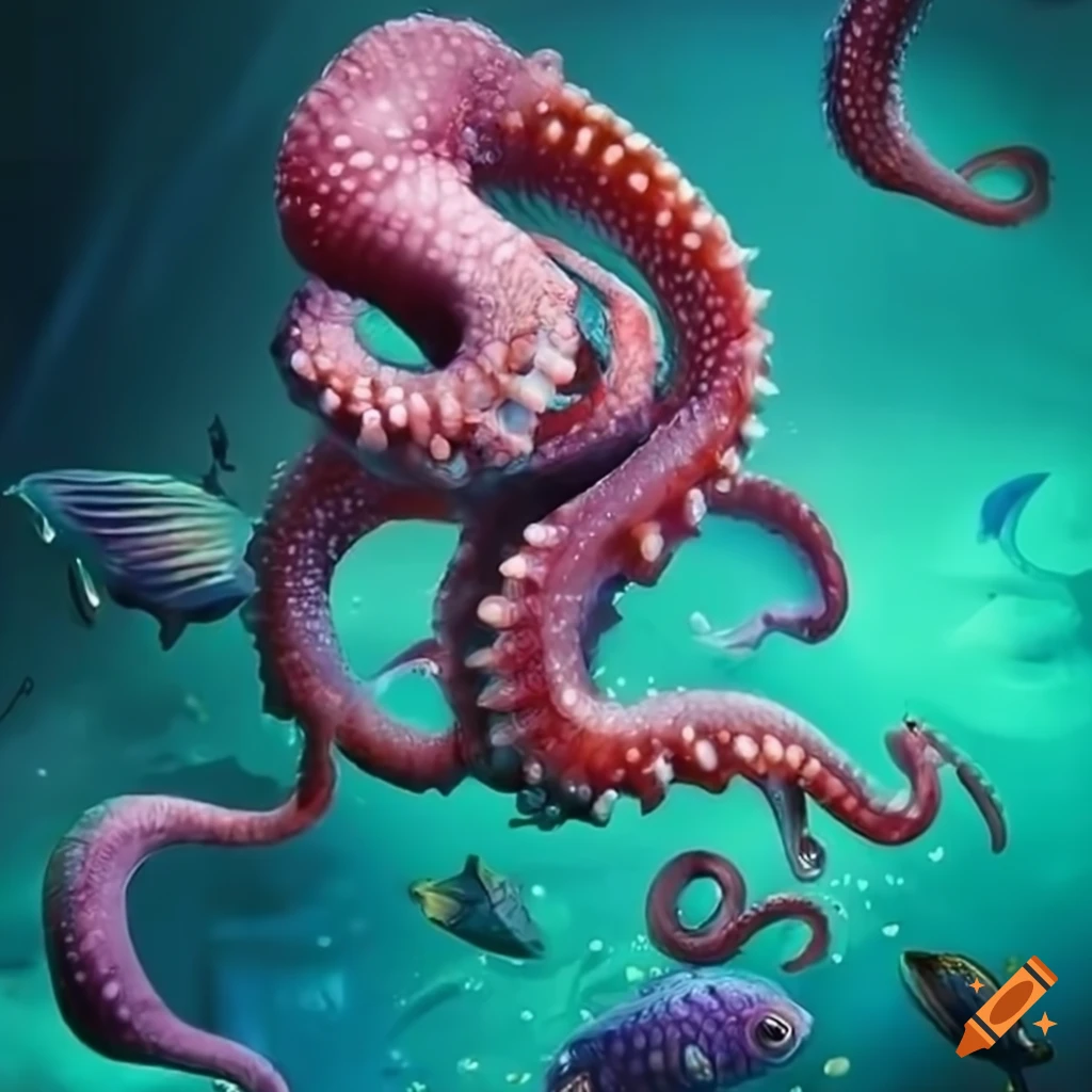 Image of a fish with 7 tentacles