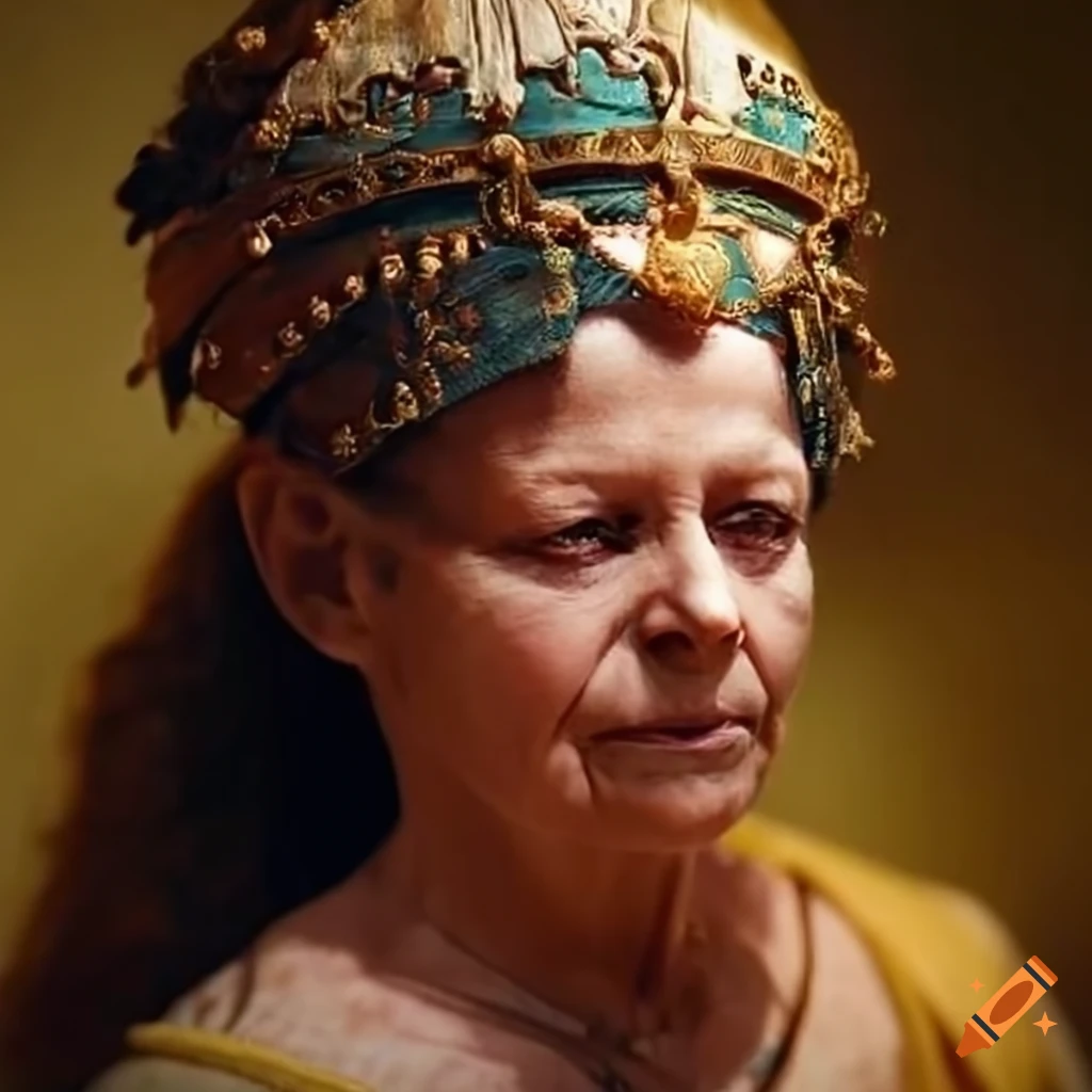 Medieval woman in traditional clothing on Craiyon