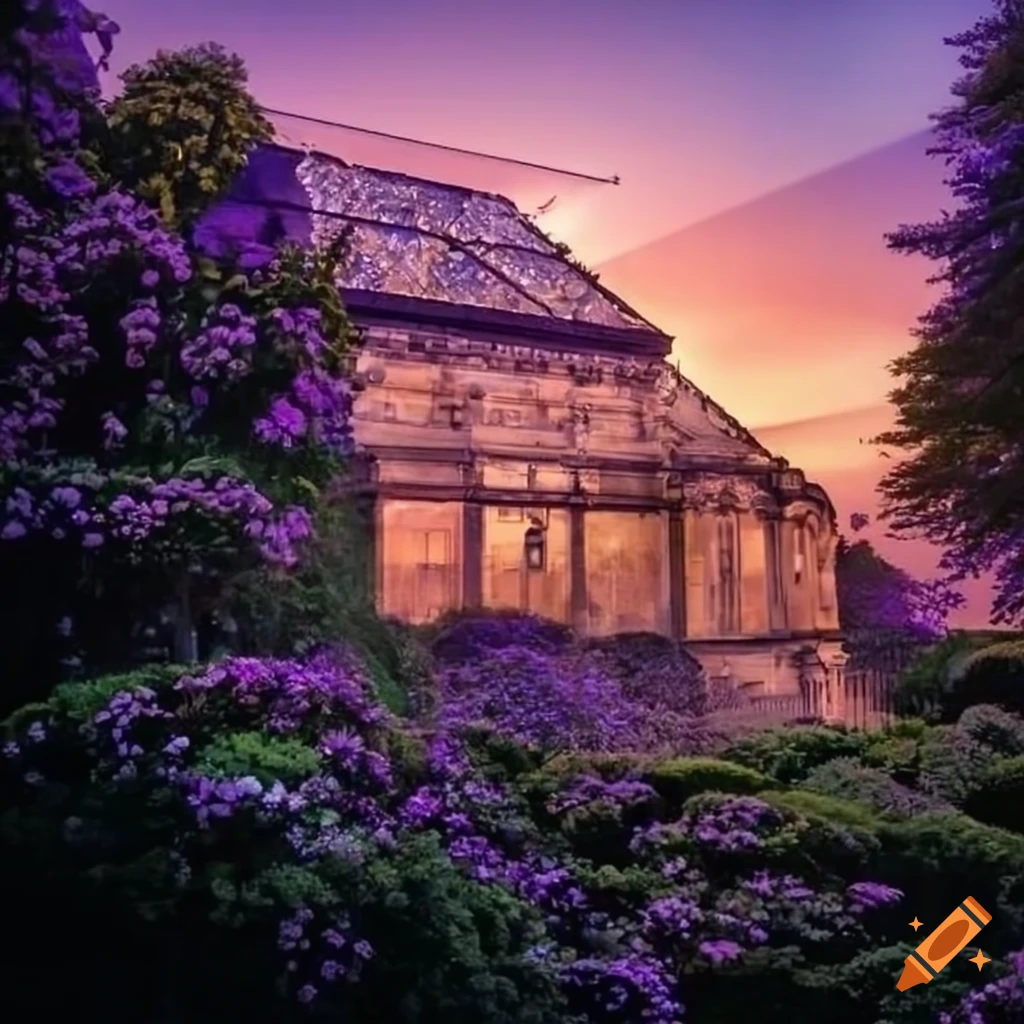 Crystal window in a dresden garden house on Craiyon