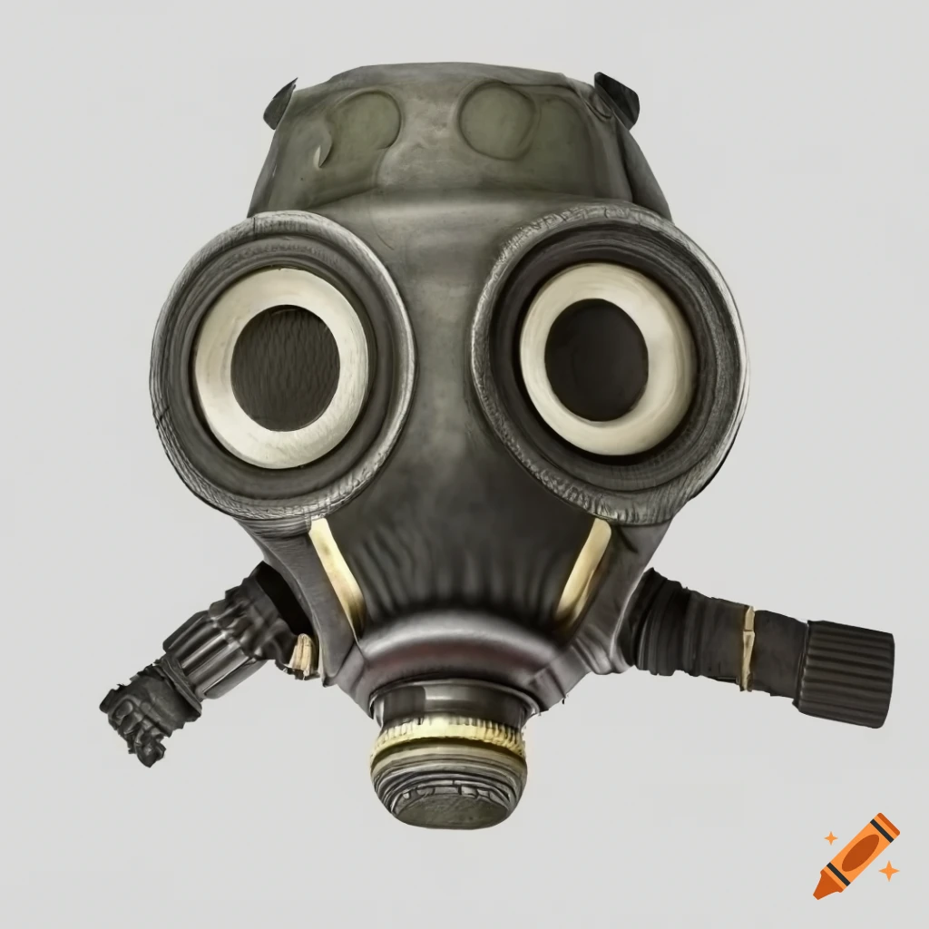Close-up of disassembled gas mask from Stalker game on Craiyon