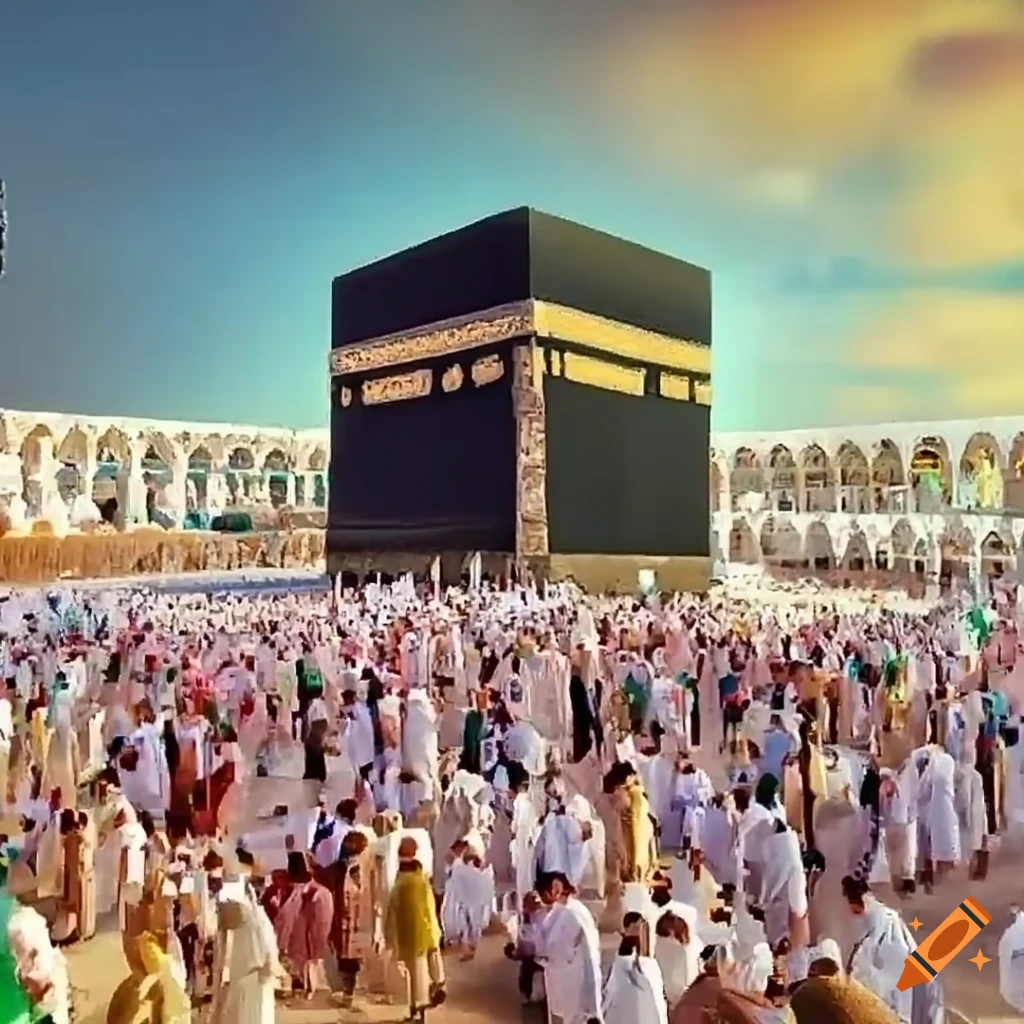 Image of the holy city of mecca and the kaaba on Craiyon