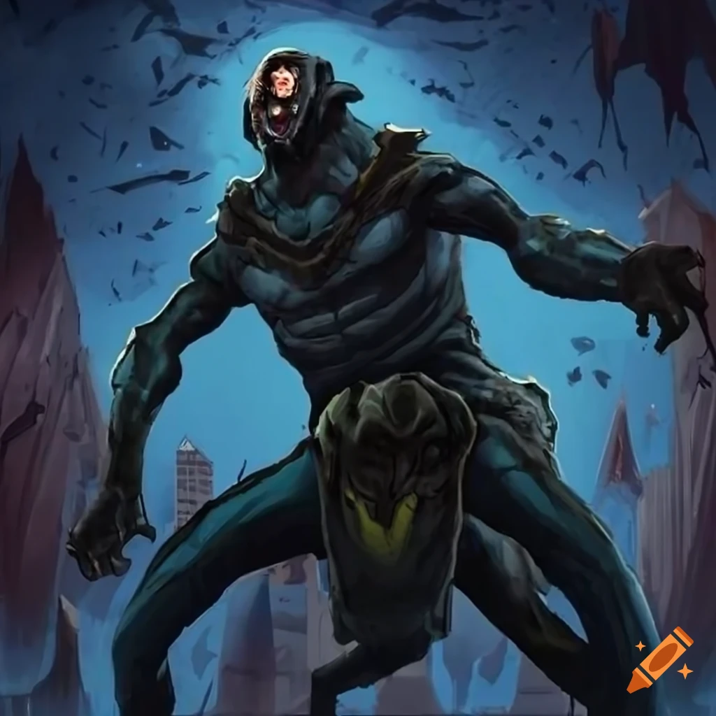 Illustration of an eldritch horror superhero