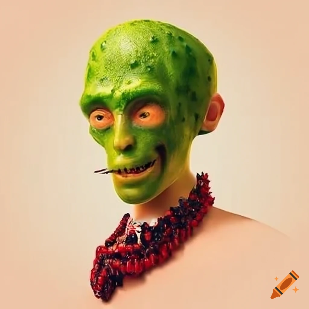 Cucumber man artwork on Craiyon