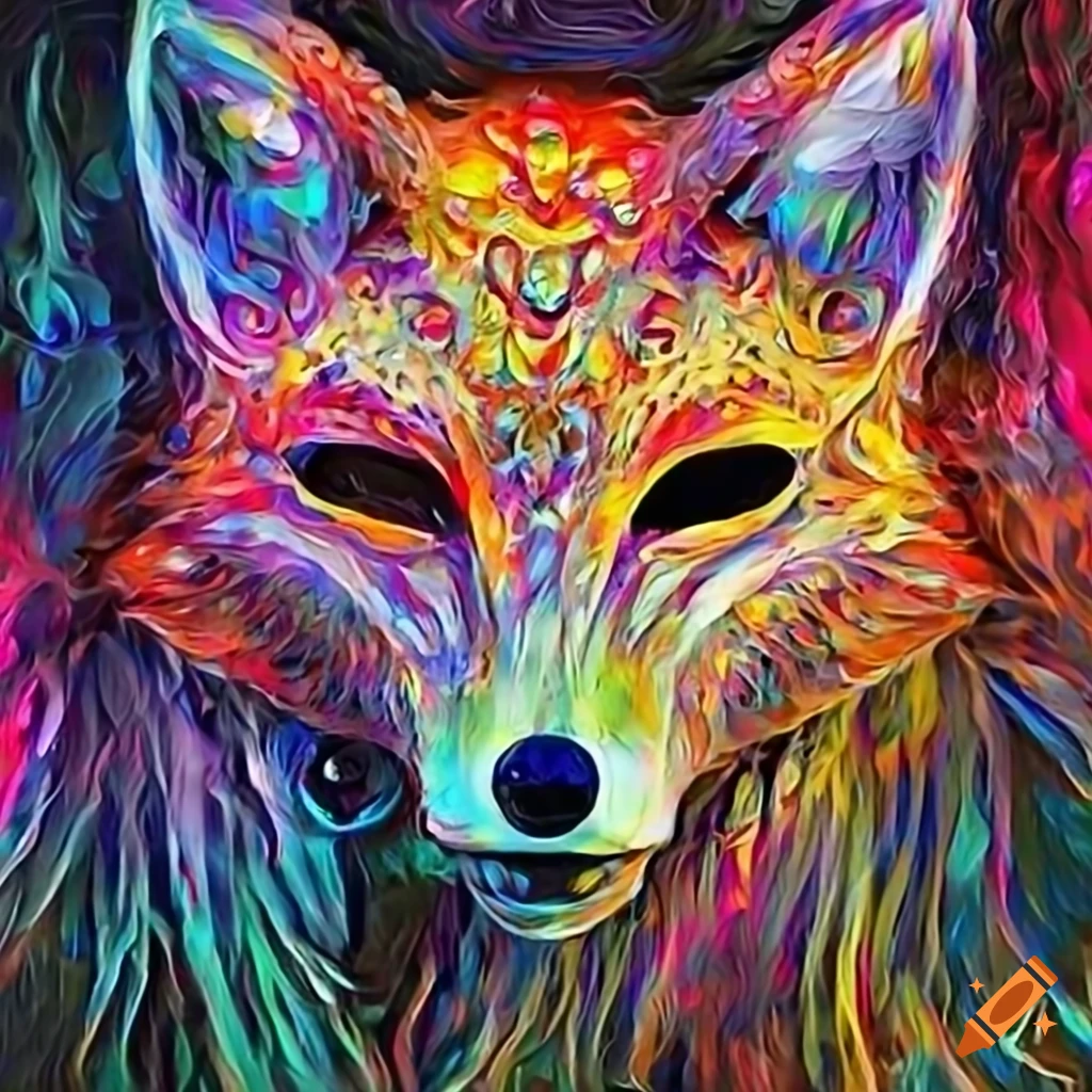 Dark fox mask on Craiyon