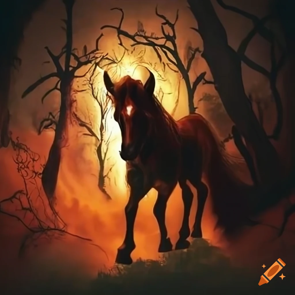 Nightmare horse on Craiyon