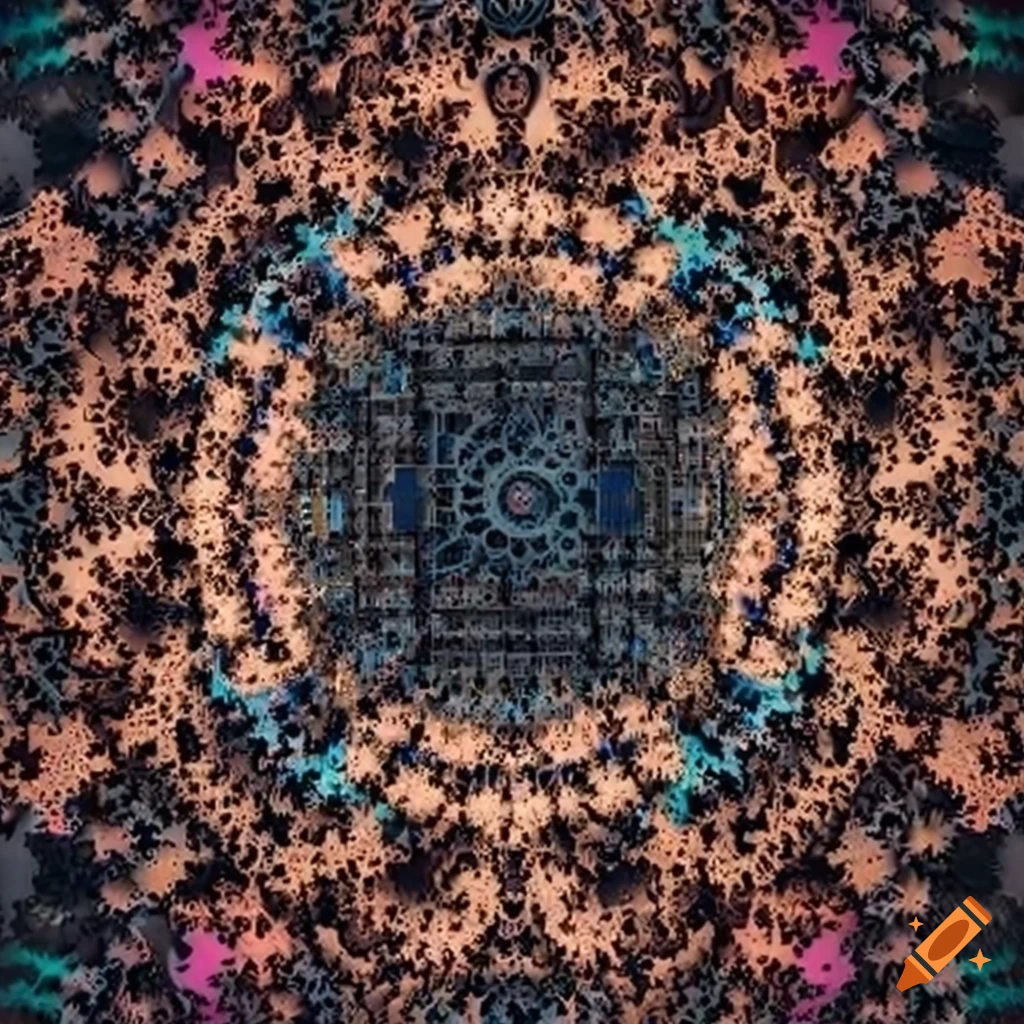 White and gray biological fractal on Craiyon