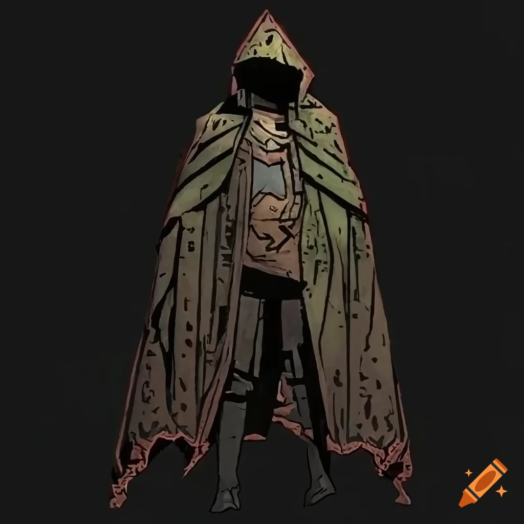 Ornate chameleon stealth cloak from a video game on Craiyon