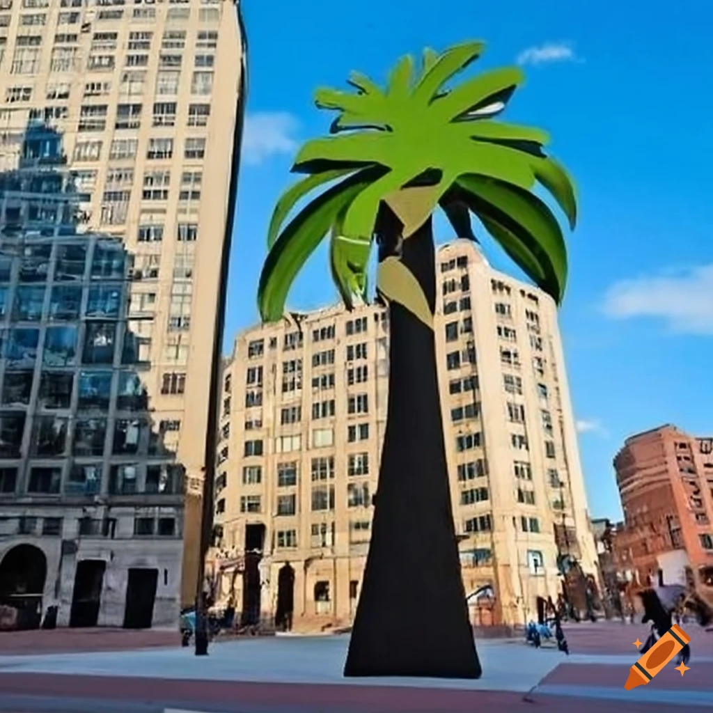 Picasso-style palm tree in boston