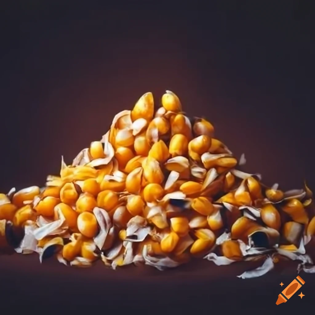 Pile of corn kernels on Craiyon