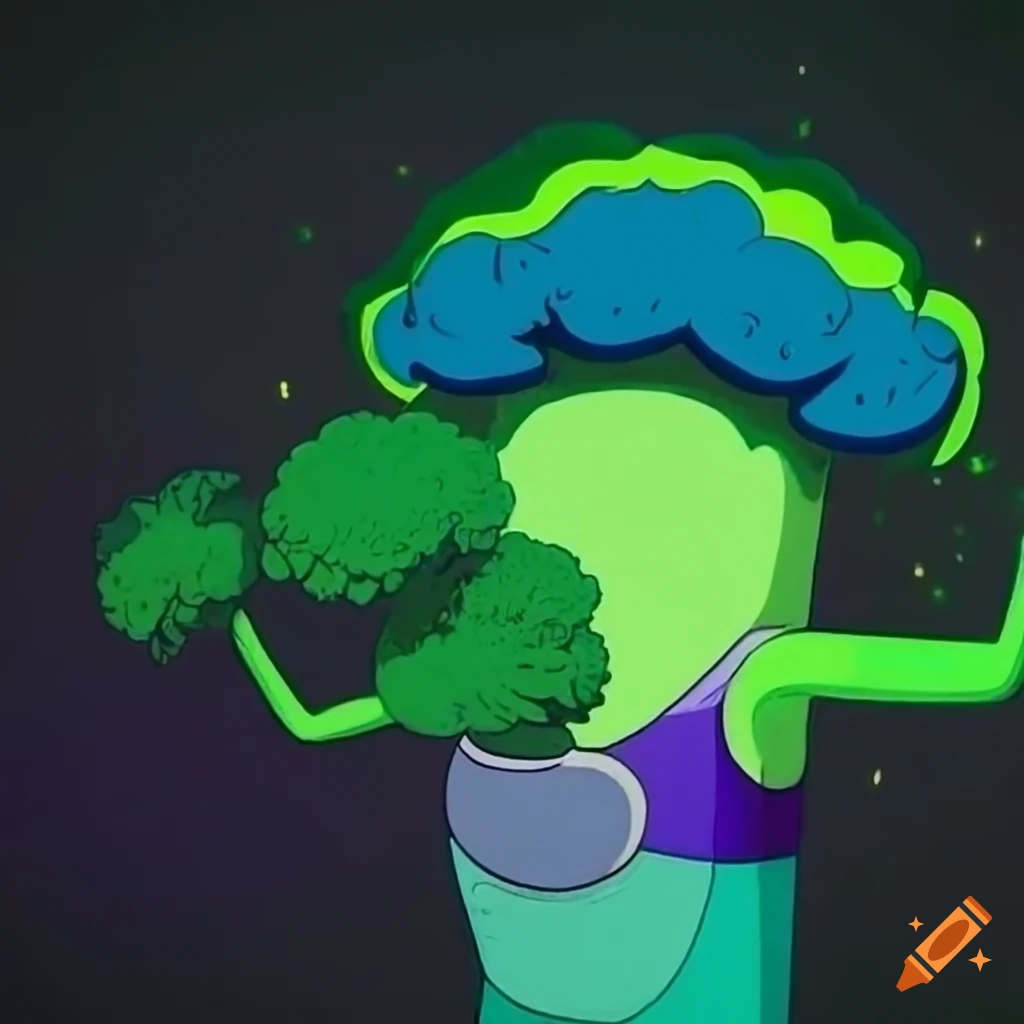 Dancing broccoli with a disco vibe on Craiyon