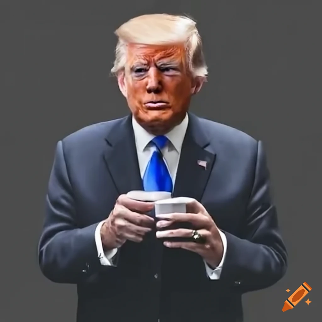 Satirical Image Of Trump And Biden Having Coffee On Craiyon