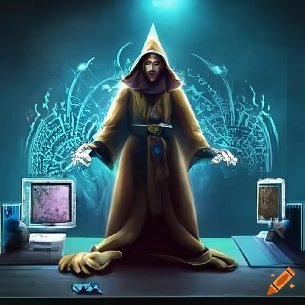 Computer Wizard Cartoon RhoninMagnus On Starryai AI Generated Art