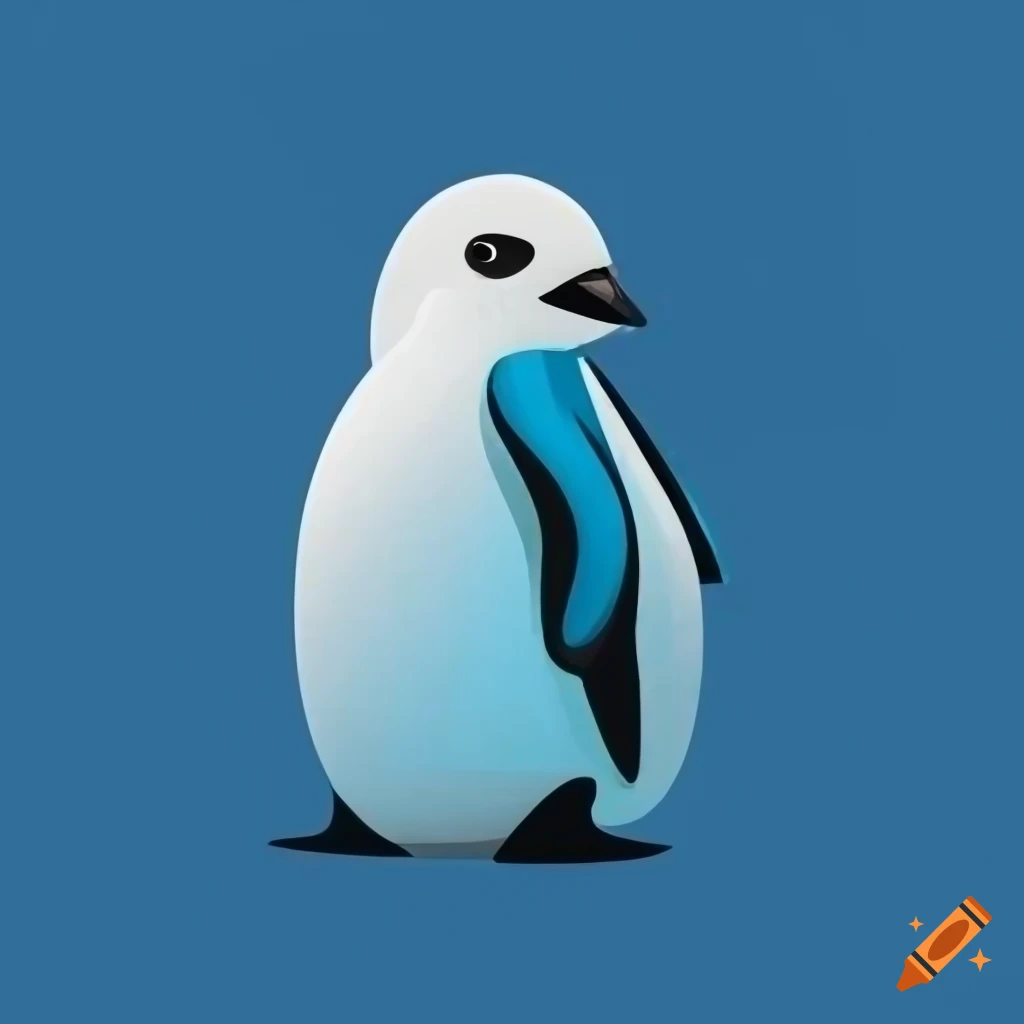Minimalist penguin logo on Craiyon
