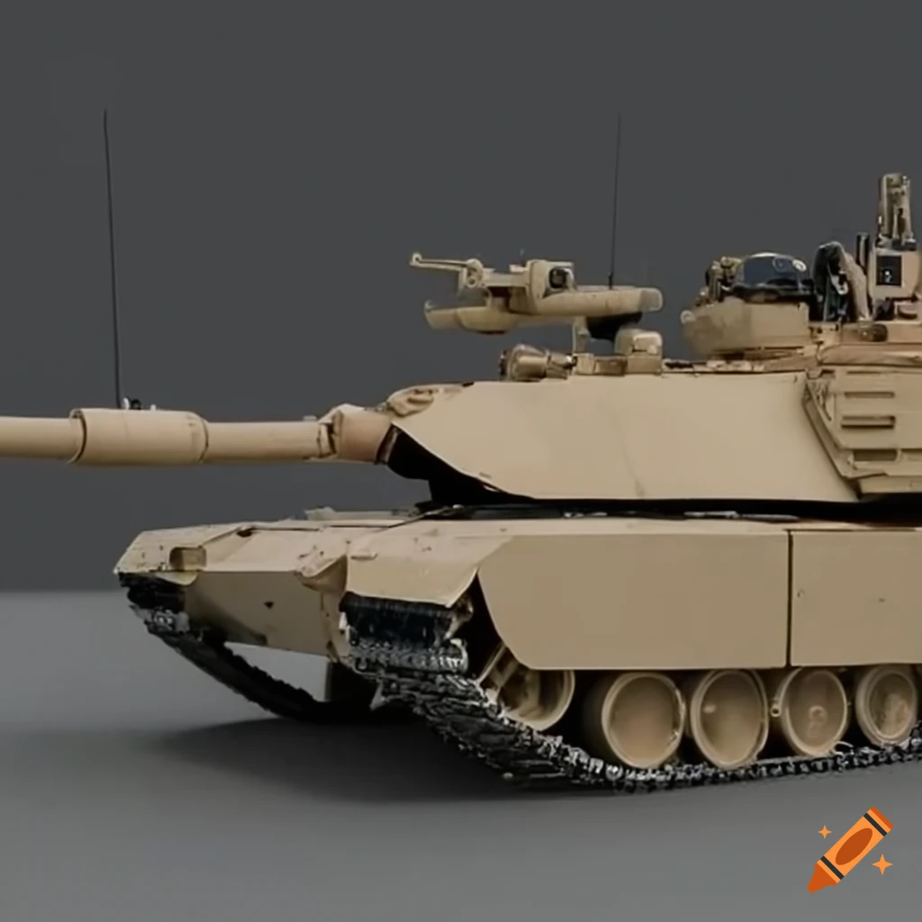 Hyper realistic illustration of a hybrid battle tank on Craiyon