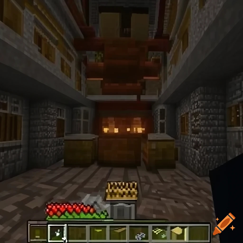 Minecraft hunger server logo on Craiyon