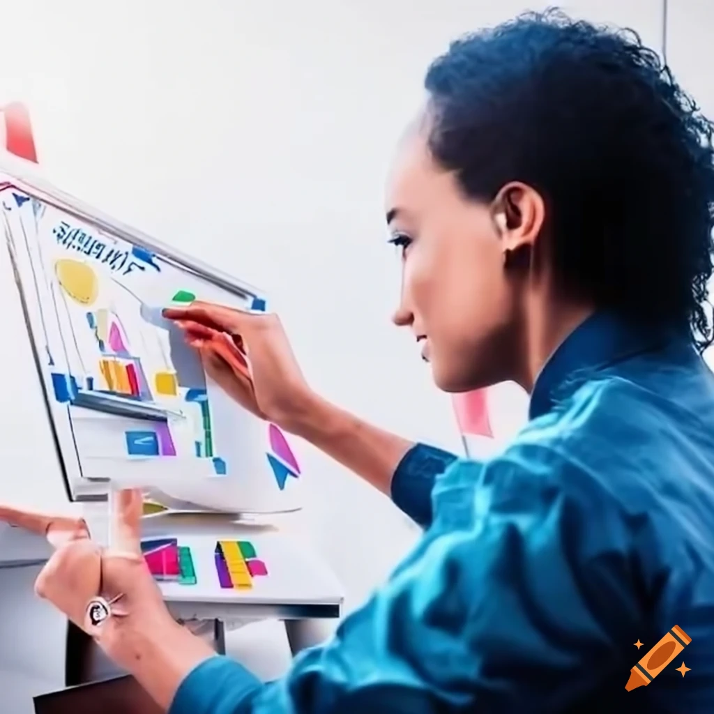 Whiteboard session for software design in office on Craiyon