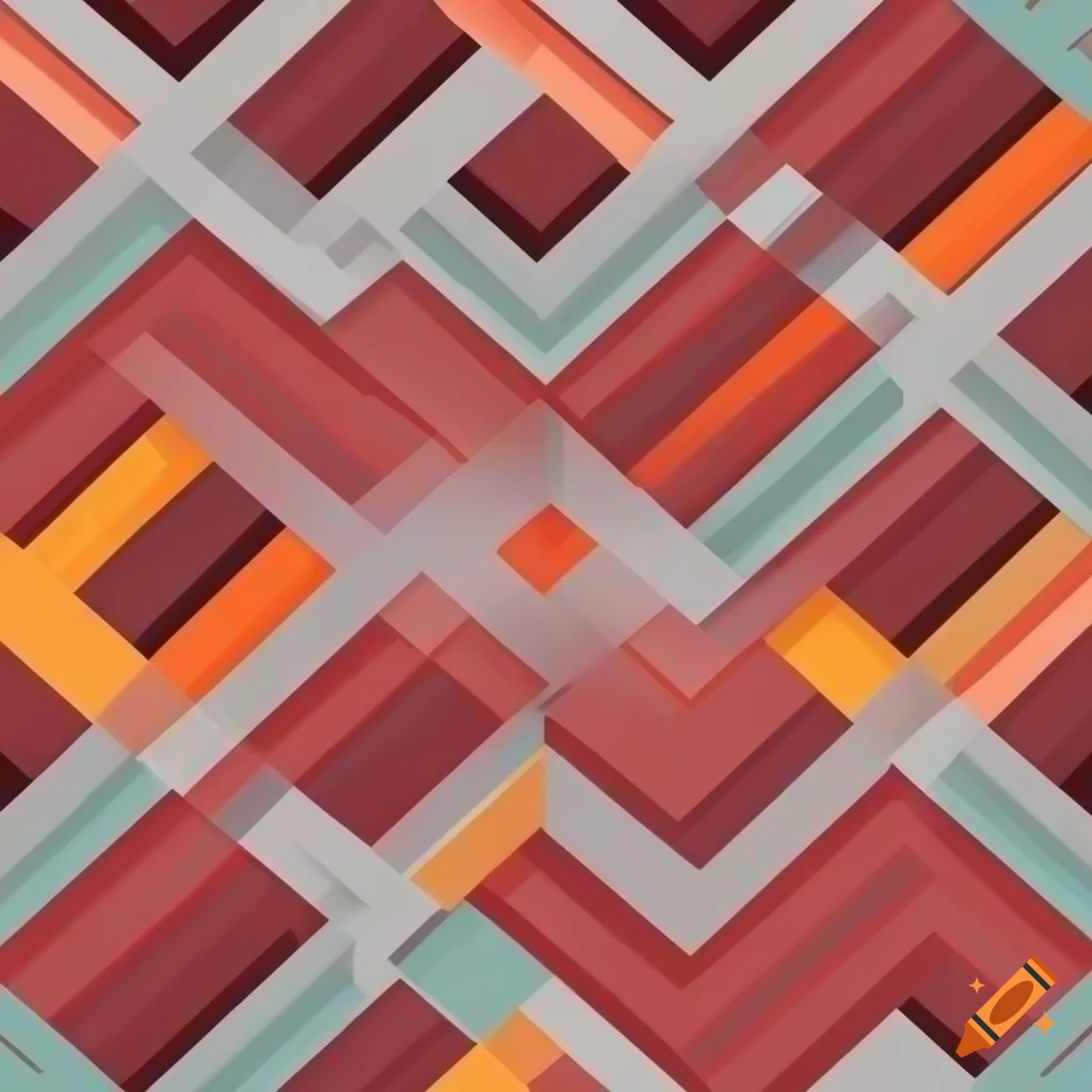 Geometric Pattern Of Shapes In A Sequence On Craiyon