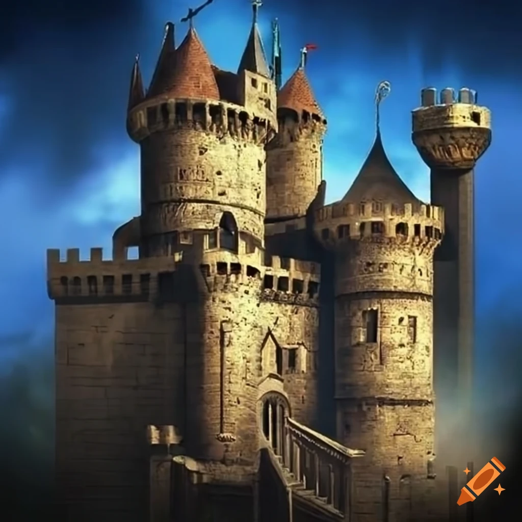 Medieval castle on Craiyon