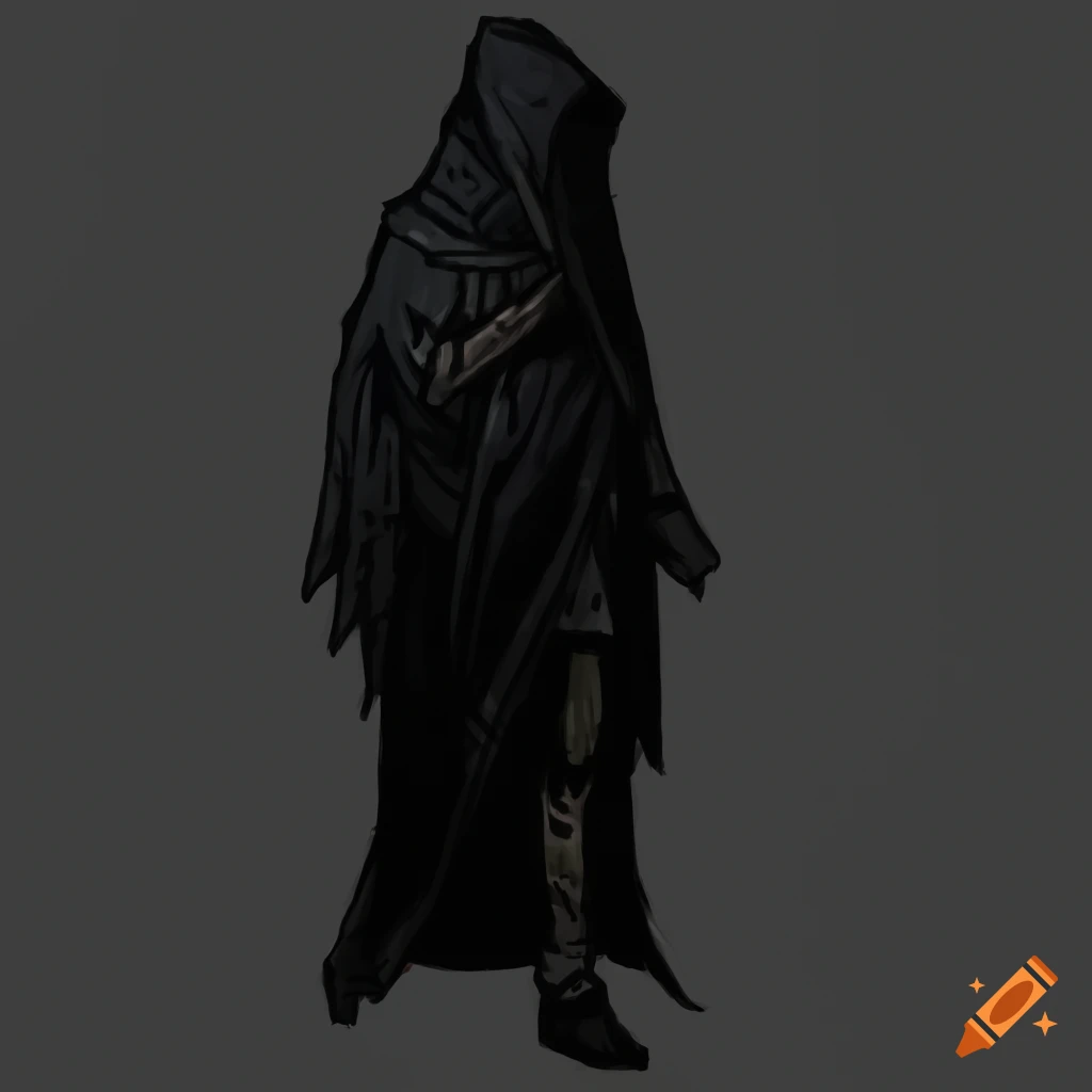 Character art of a stealth cloak