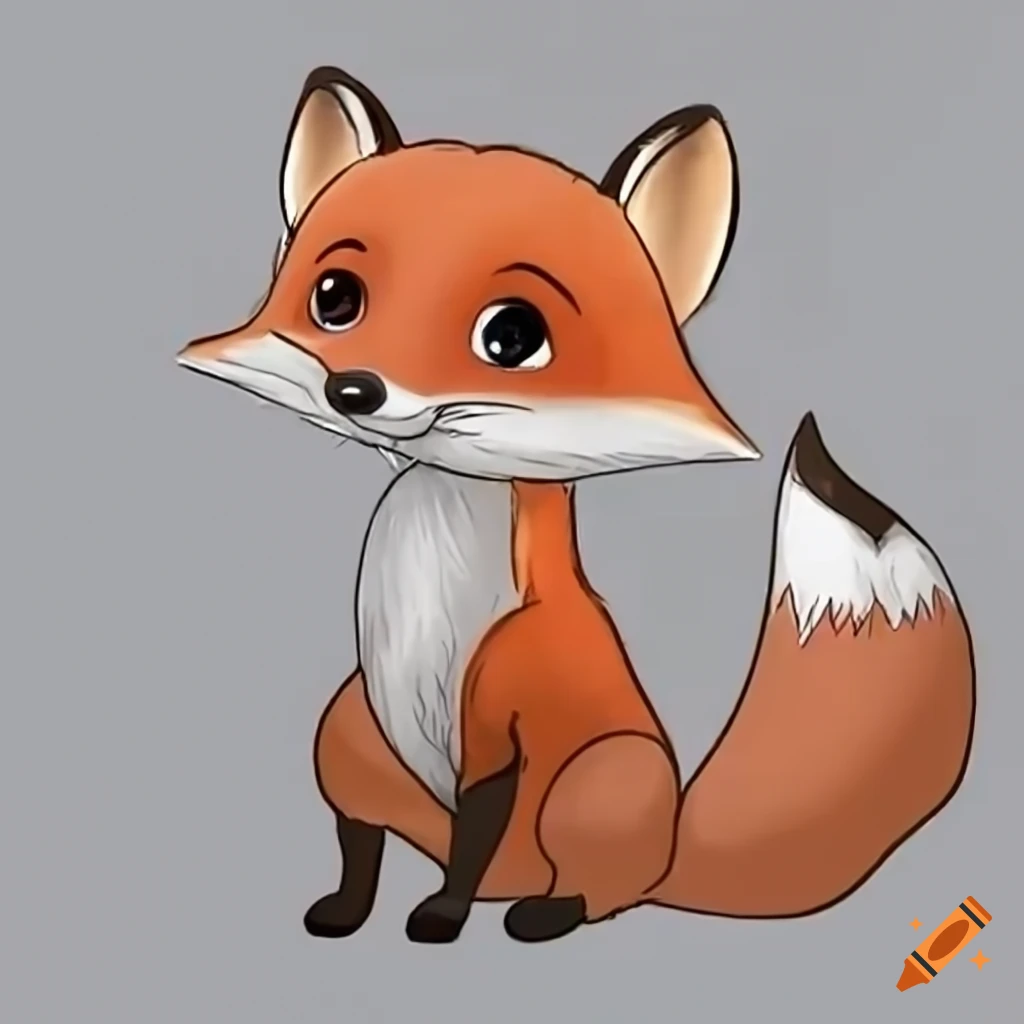 Cute fox illustration for children's story on Craiyon