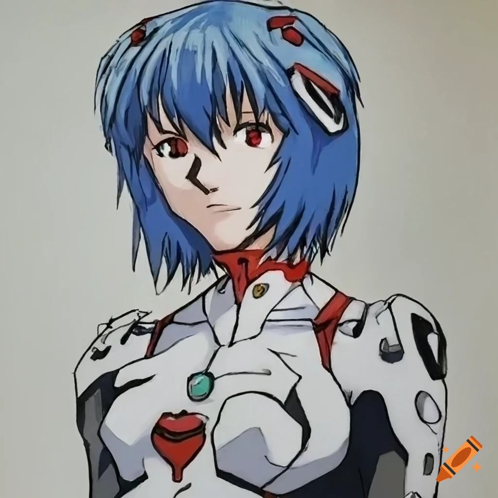 Portrait of Rei Ayanami from Neon Genesis Evangelion on Craiyon