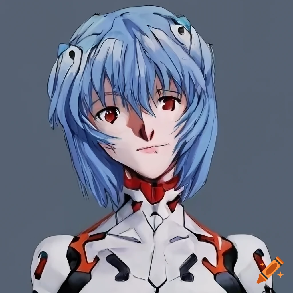 Portrait of Rei Ayanami from Neon Genesis Evangelion on Craiyon