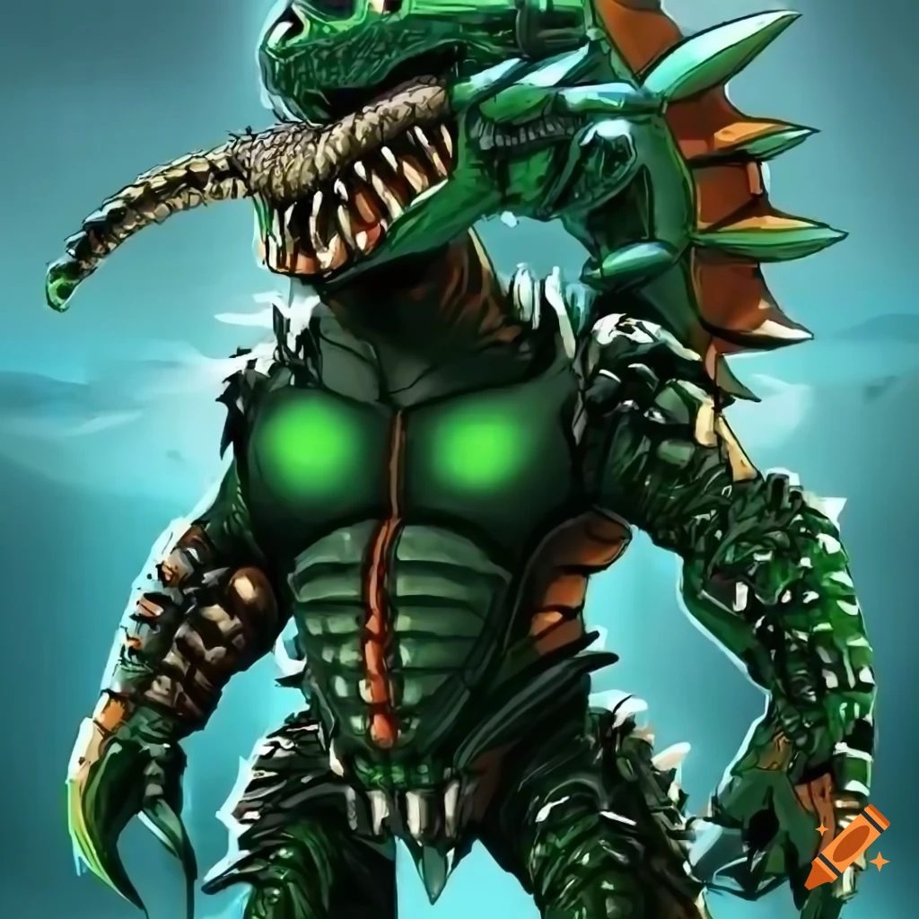 Cyborg snapping turtle on Craiyon