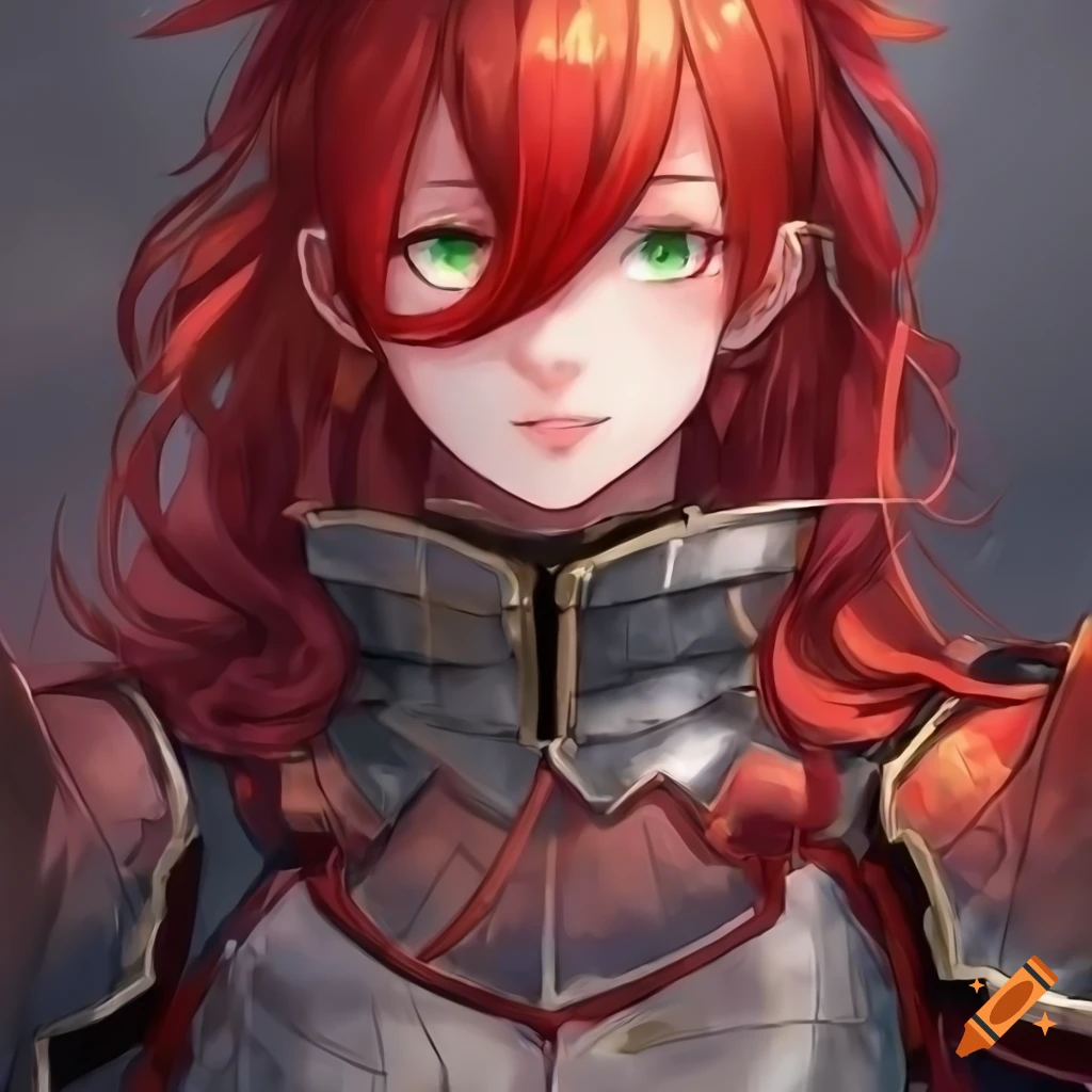 Anime-style portrait of a girl in armor