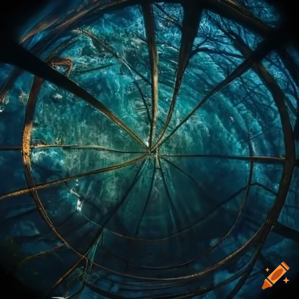 View of a deep forest from iss spacecraft