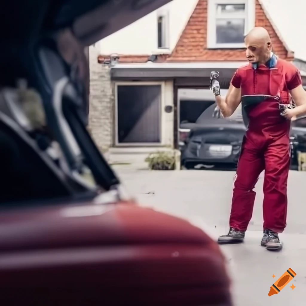 Mechanic Inspecting Car At Customer s Doorstep On Craiyon mechanic-inspecting-car-at-customer-s-doorstep-on-craiyon