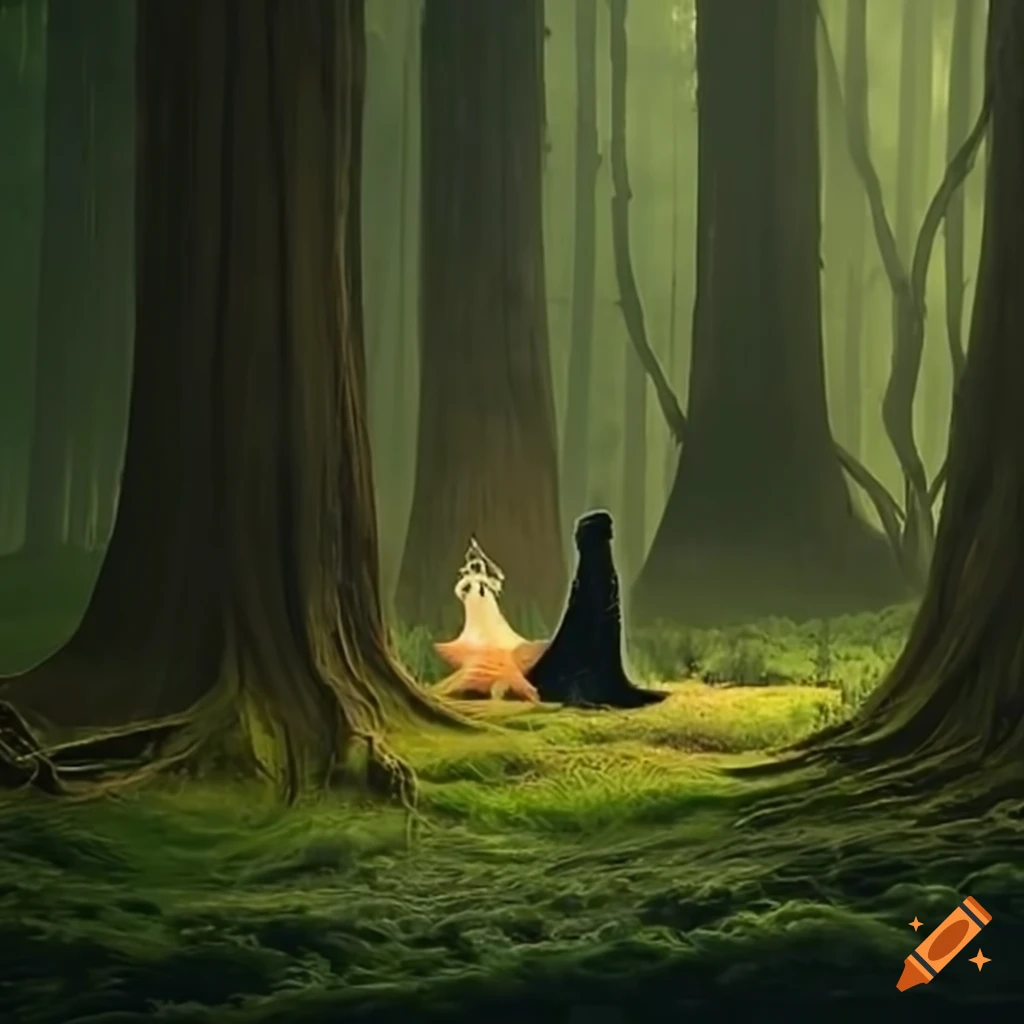 Image of a magical forest with animal hybrids on Craiyon