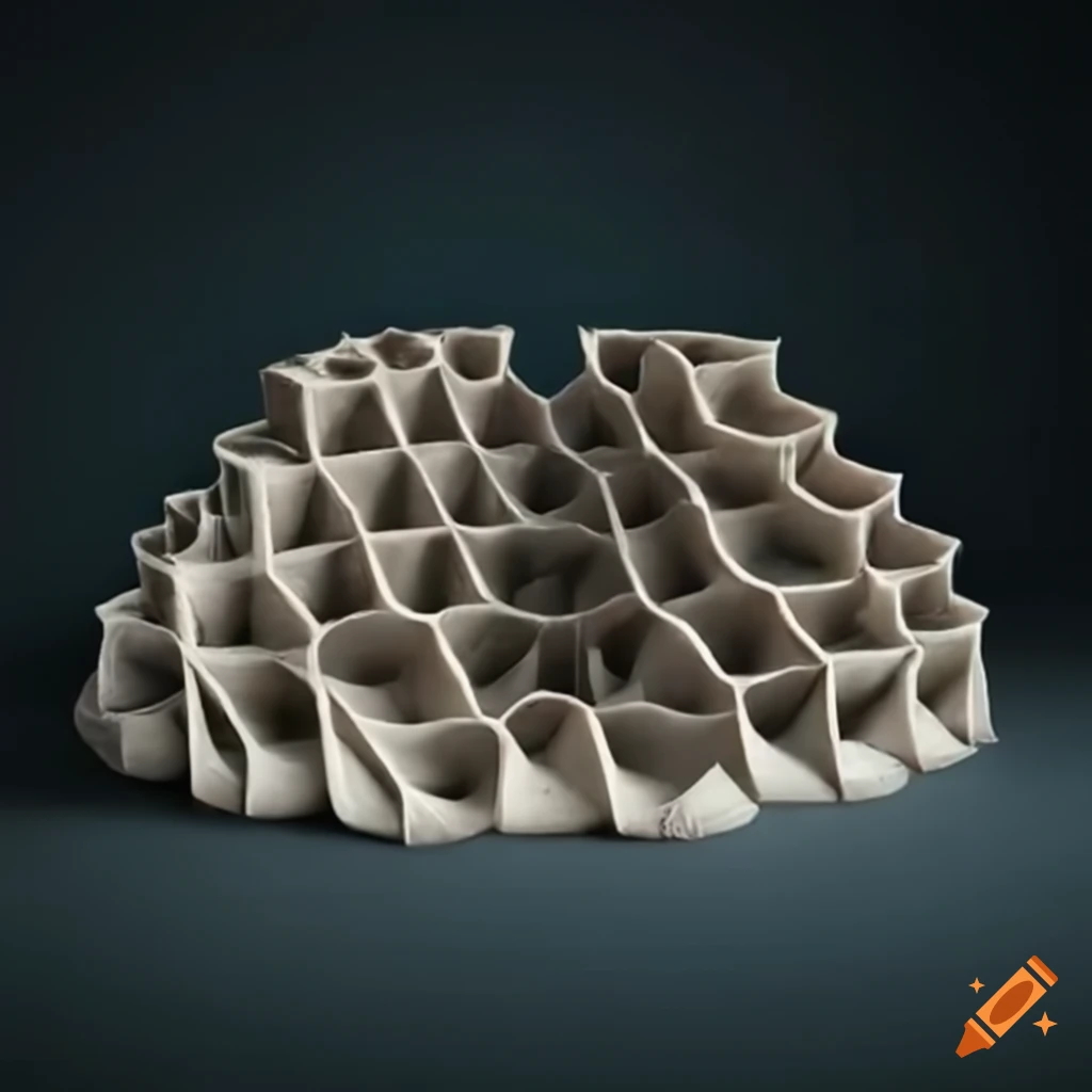 Stackable mangrove-inspired 3D printed concrete structures on Craiyon