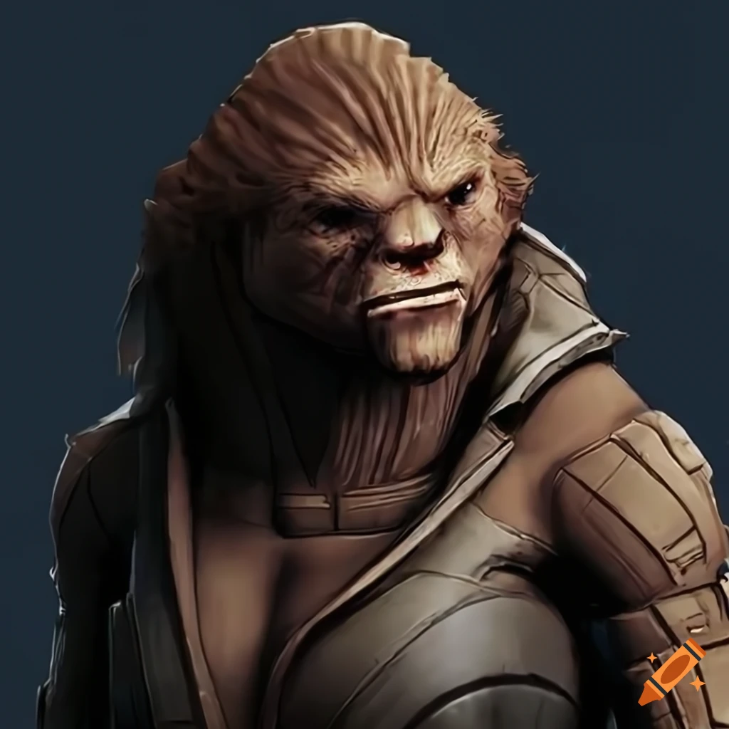 Female sasquatch character from mass effect on Craiyon