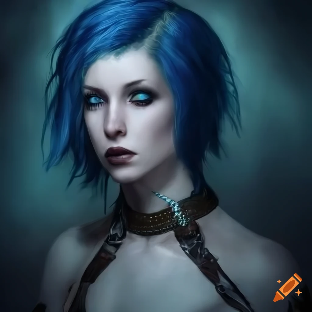 Elvish nymph warrior in animal leather armor on Craiyon