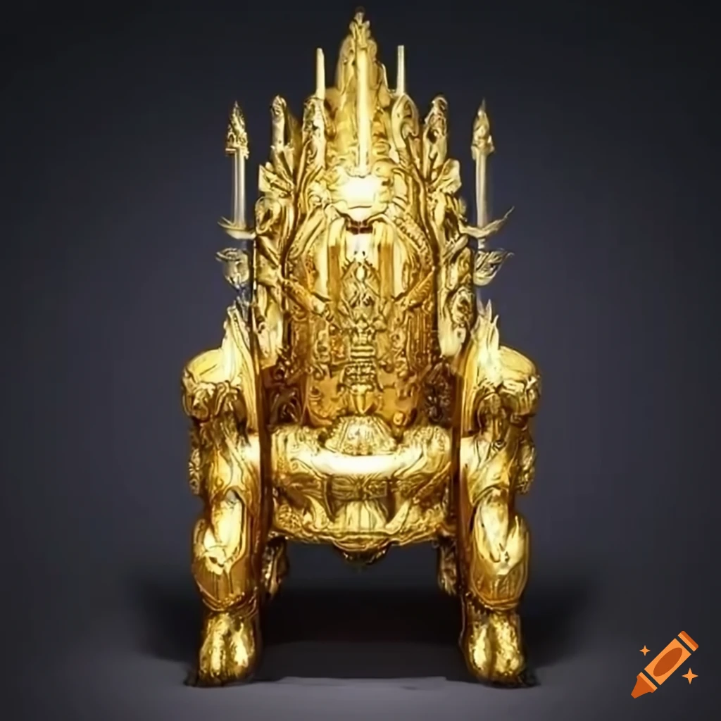 Image of a golden throne on Craiyon