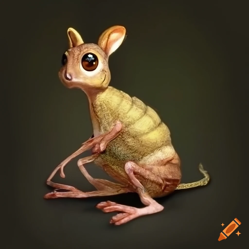 Fantasy creature illustration with multiple animal features