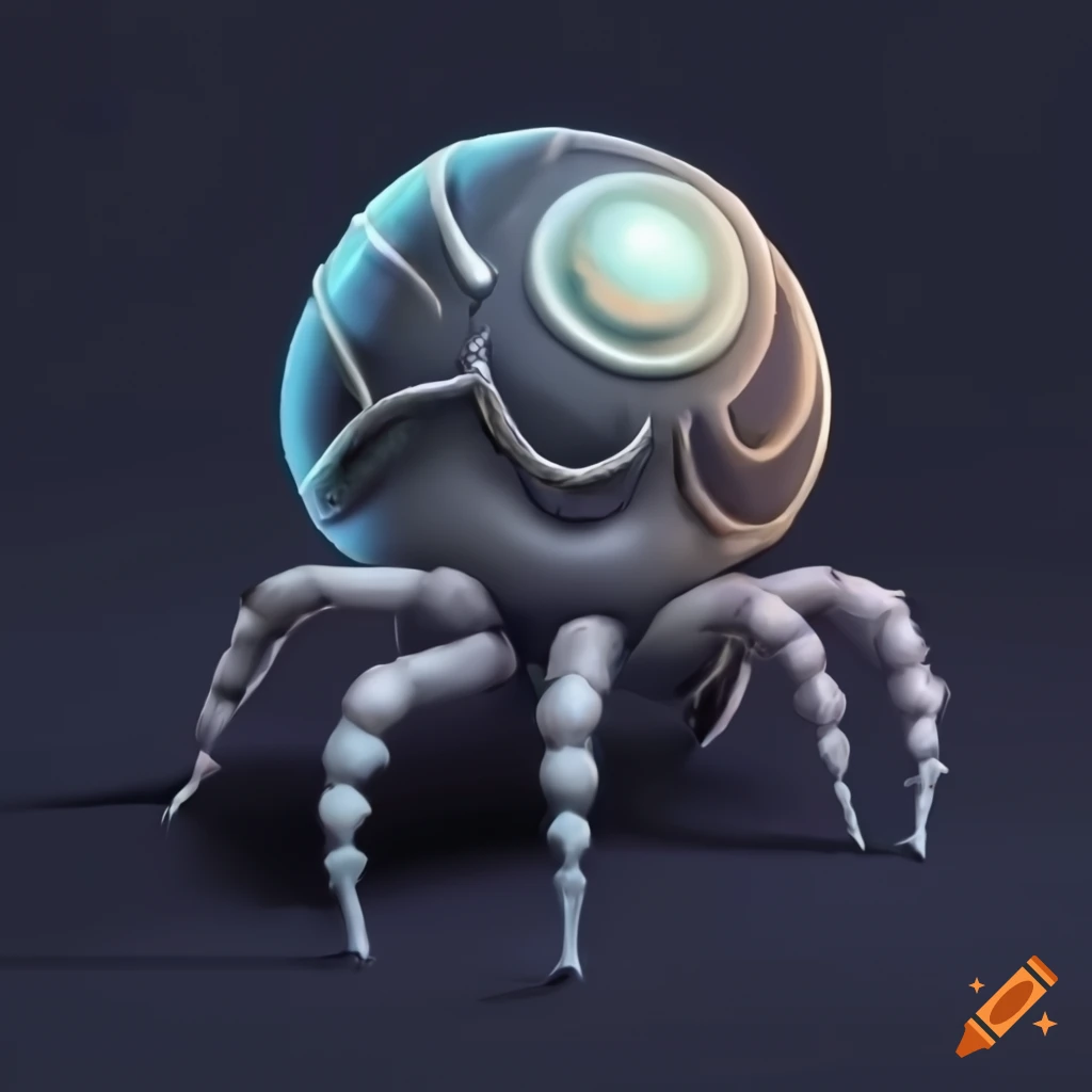 Stylized image of a cute spider with long legs on Craiyon