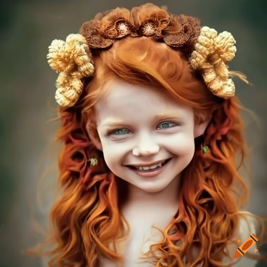 Illustration Of Cute And Colorful Ginger Haired Girls On Craiyon