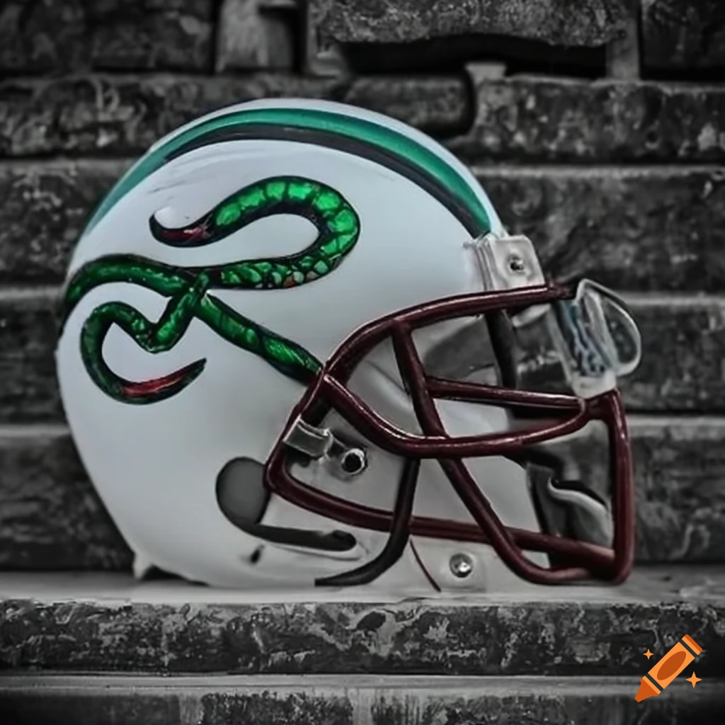Nfl helmet with serpent logo in mexico city colors on Craiyon
