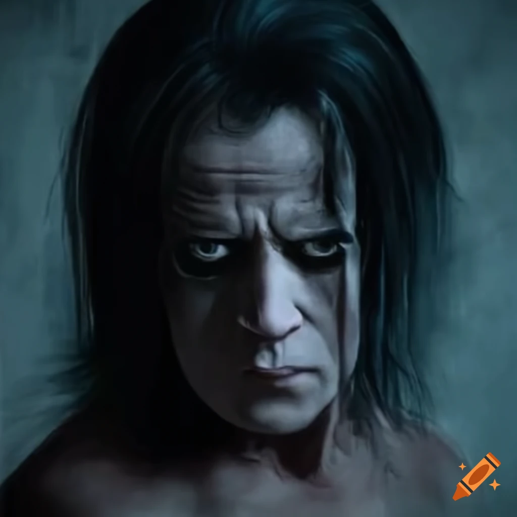 Portrait of glenn danzig in a dimly lit room