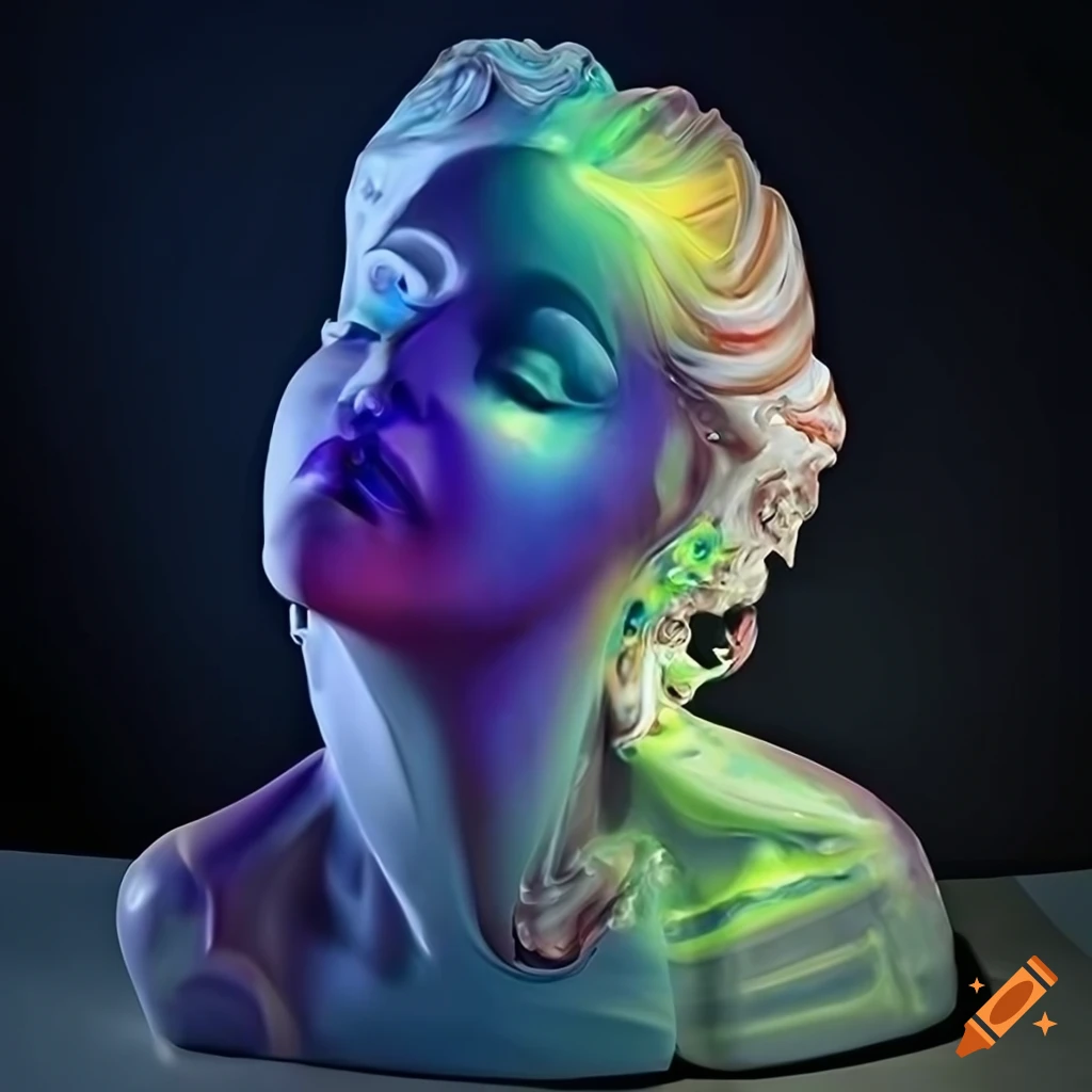 Intricate and surreal marble sculpture on Craiyon