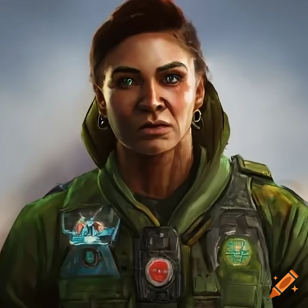 Realistic portraits of native american mechwarrior pilots on Craiyon