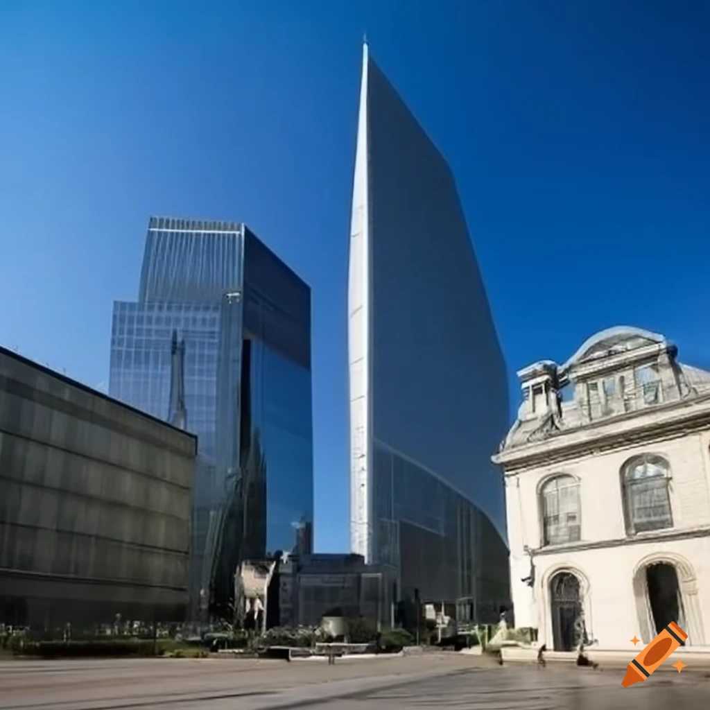 World headquarters building exterior on Craiyon