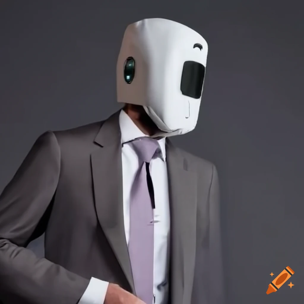 Digital art of a person with a machine head on Craiyon