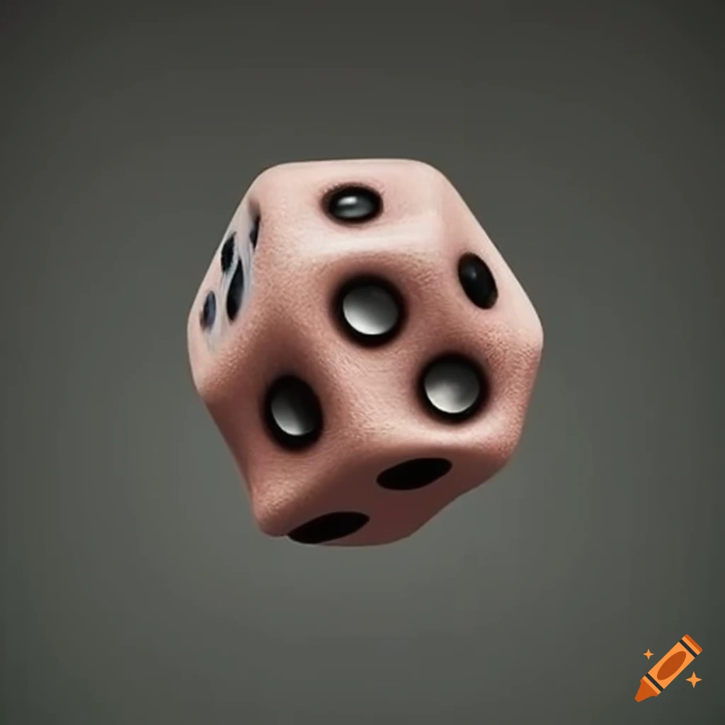 Image of a dice transforming into a terrifying creature on Craiyon