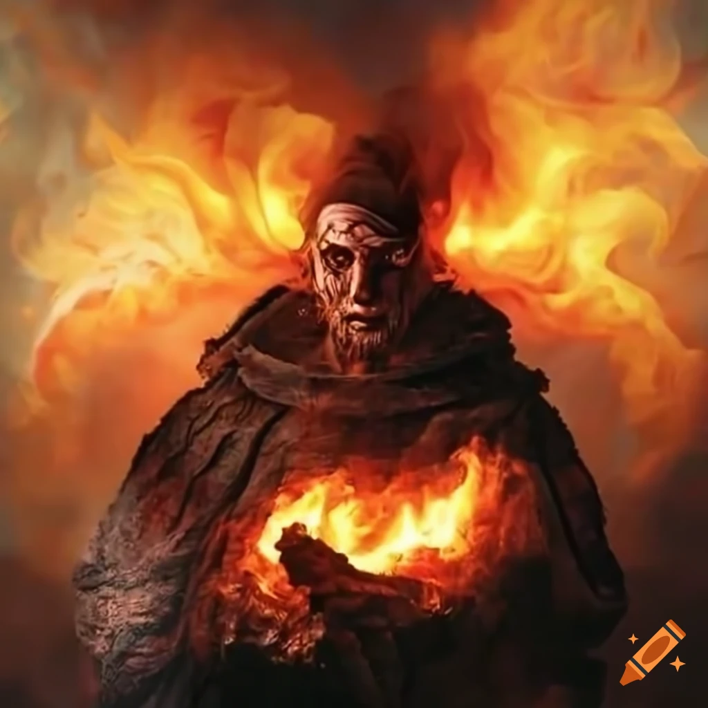 Image of a man using fire magic