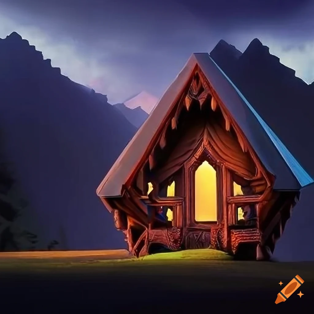 Detailed architectural carving of lon lon ranch